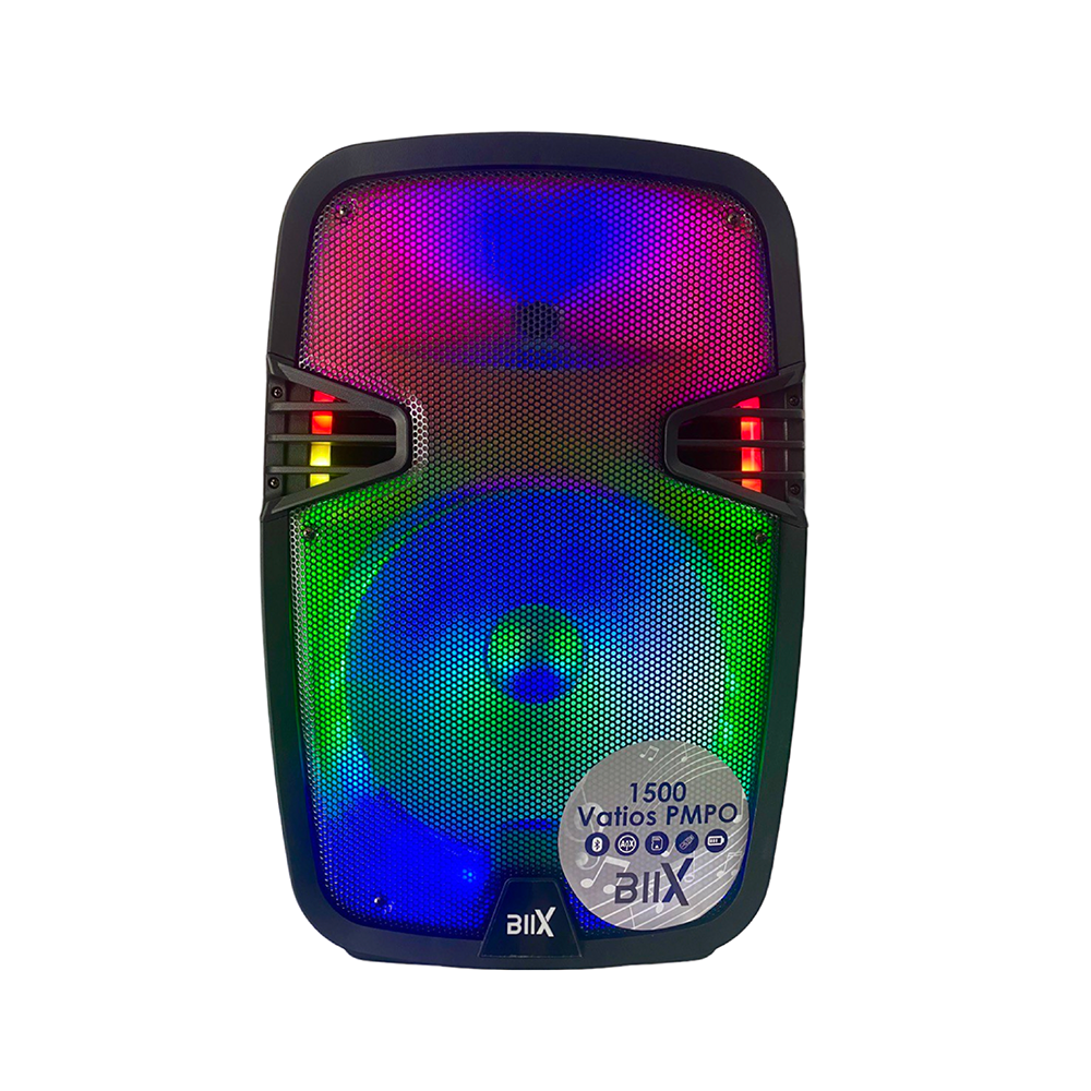 CORNETA 15" BIIX-COR015 USB AUX MEMORIA MICRO BLUET BATER 1500 VATIOS