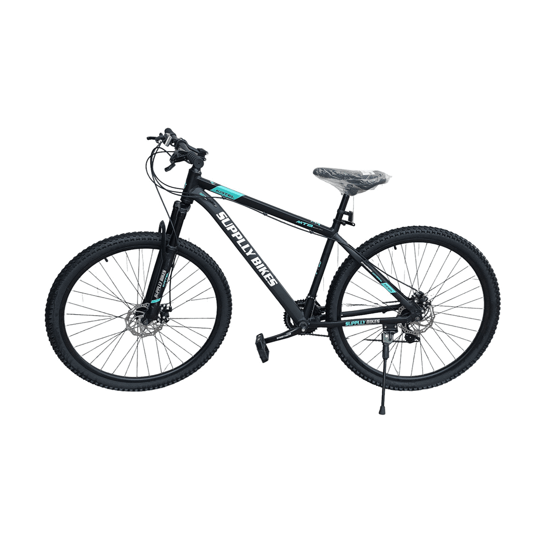 BICICLETA RIN 27.5 MTB SUPPLY BS008 NEGRO/VERDE CUADRO ACERO FRENO ...
